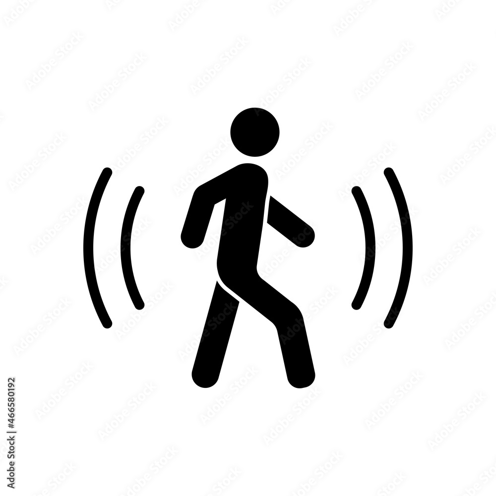 Motion detector vector icon isolated Stock Vector | Adobe Stock