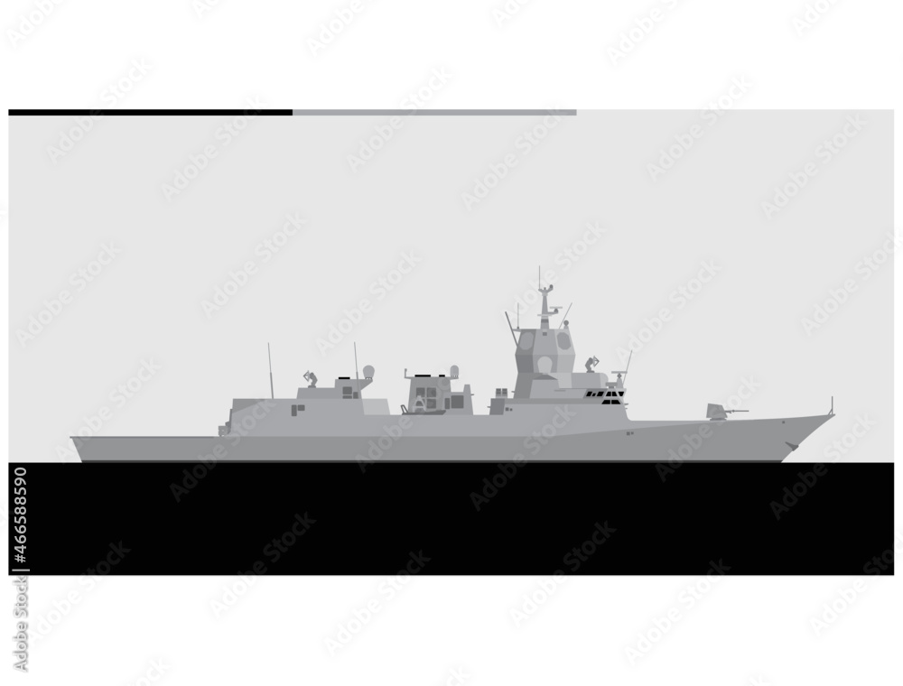 Fridtjof Nansen-class frigate. Royal Norwegian Navy. Vector image for ...