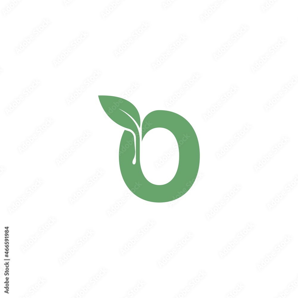 Letter O icon leaf design concept template Stock Vector | Adobe Stock