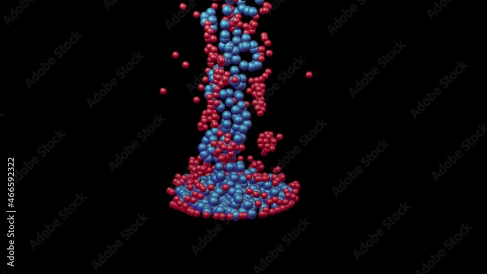 Stockvideon Sedimentation of heavy and light particles. Heavy ...