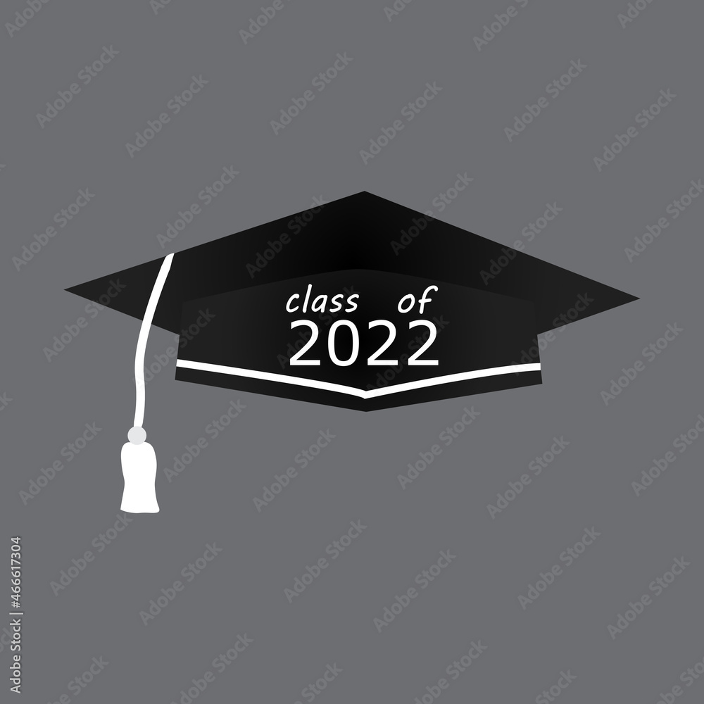 Senior 2022. Graduation ceremony logo. Illustration of graduation from ...