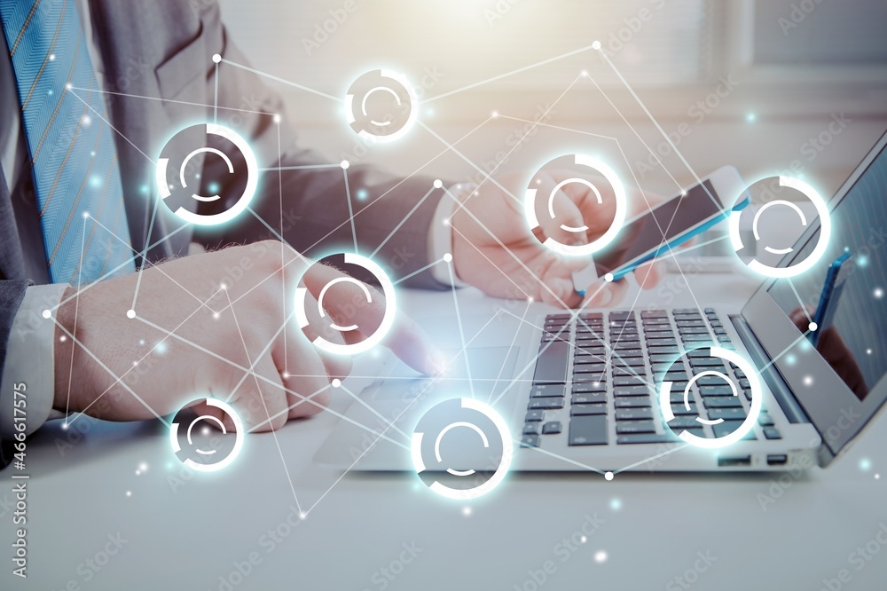 Human communication network concept. Personnel management system. Stock ...