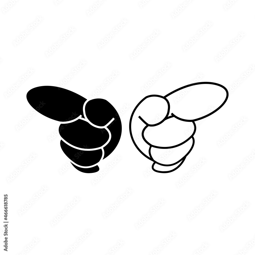 Vector drawing of hand pointing Stock Vector | Adobe Stock