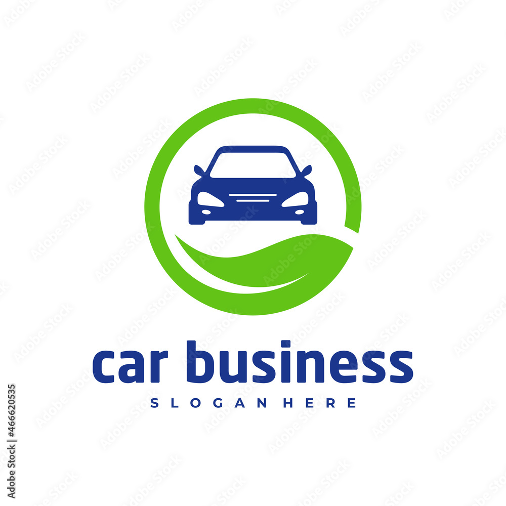 Car leaf logo vector template, Creative Car logo design concepts Stock ...