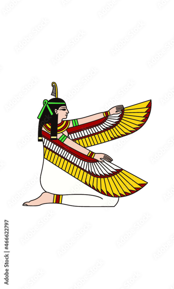 Winged Isis in the Ancient Egypt Stock Vector | Adobe Stock