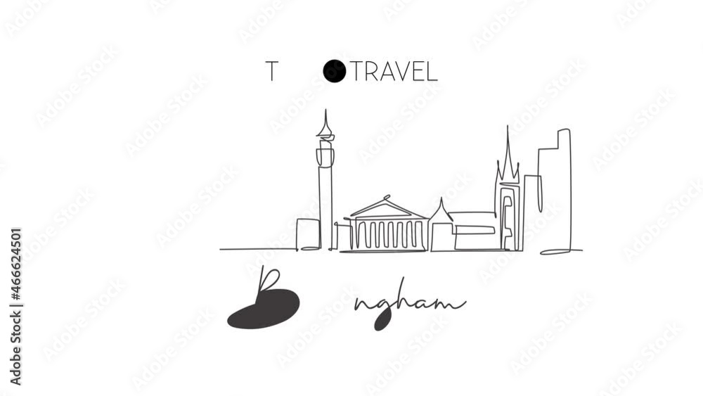 Vidéo Stock Animated self drawing of single continuous line draw ...