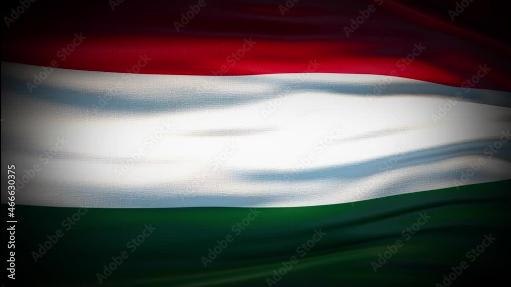 Animation Hungary flag is waving seamless loop. Hungary flag waving in ...