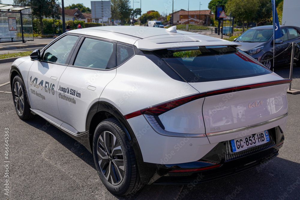 KIA EV6 electric logo brand and text sign ev 6 stickers on door car ...