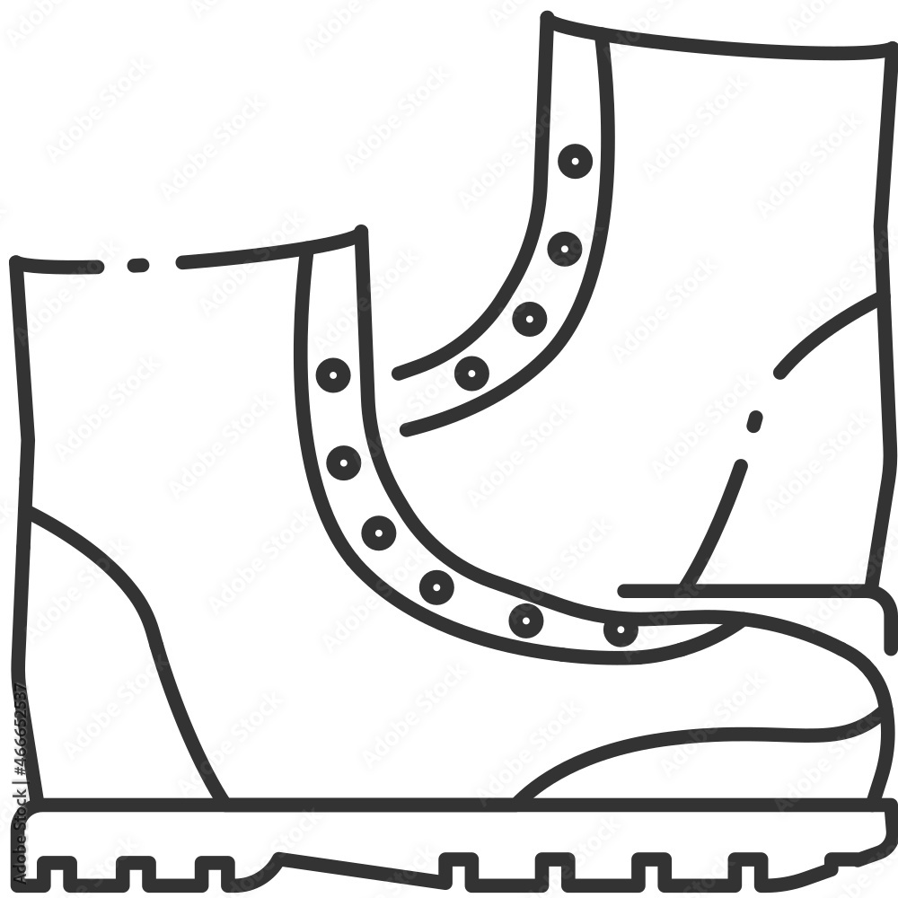 Vector safety shoe outline icon, protect and safe related 4000x4000 ...