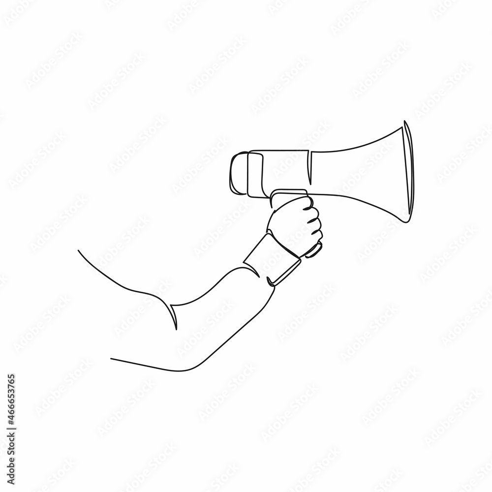 Vector continuous one single line drawing icon of businessman hand ...