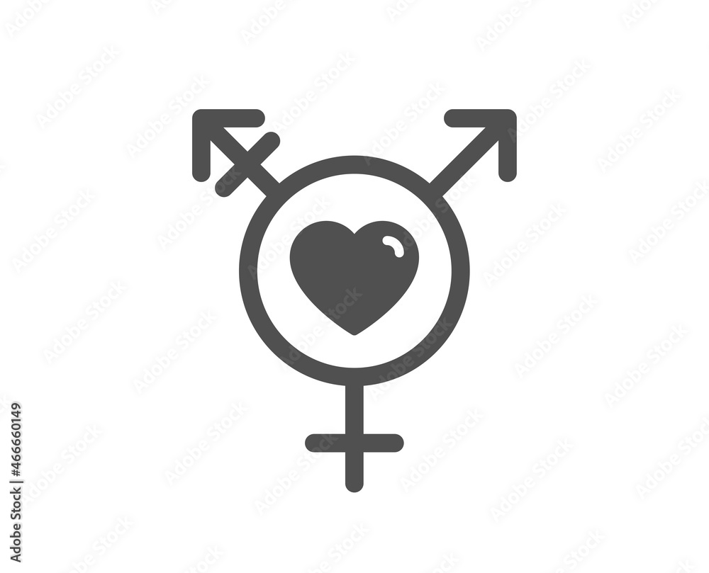 Genders icon. Inclusion sign. Gender diversity symbol. Classic flat ...