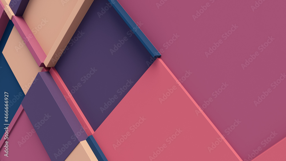 Multicolored Tech Background with a Geometric 3D Structure. Bright ...