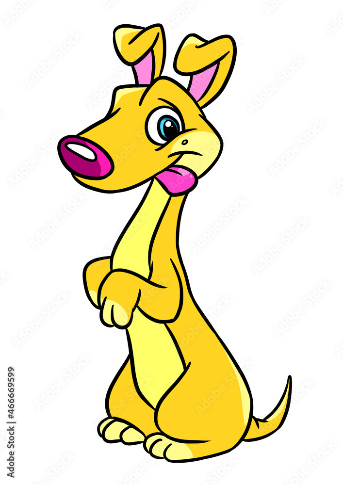 Dog funny pose standing animal character illustration cartoon Stock ...