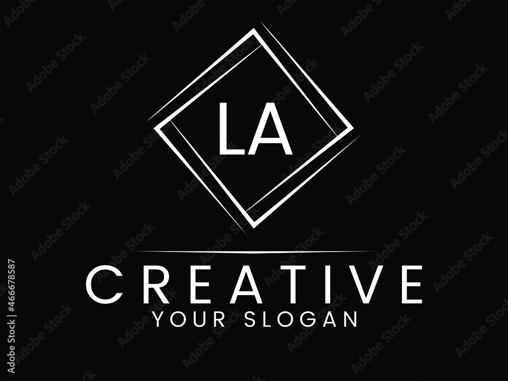 LA Logo Letter design template, Letter la logo company design, Alphabet ...