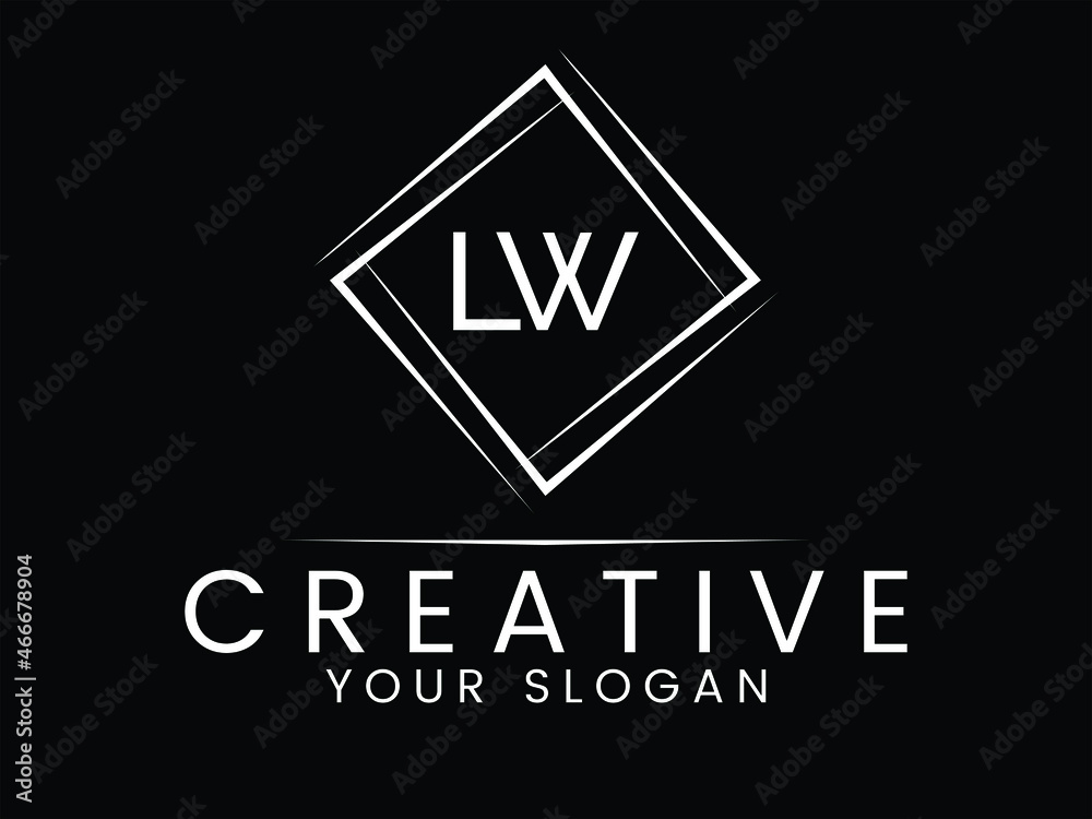 Vecteur Stock LW Logo Letter design template, Letter lw logo company ...