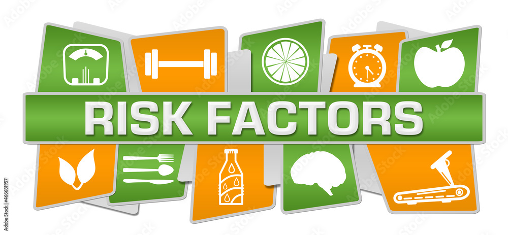 Risk Factors Health Symbols Green Orange Symbols Top Bottom Stock ...