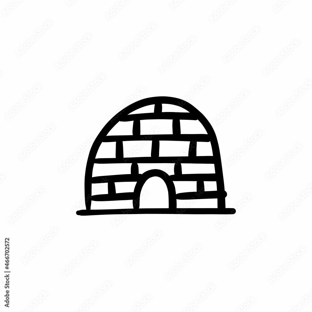 Igloo icon in vector. Logotype - Doodle Stock Vector | Adobe Stock