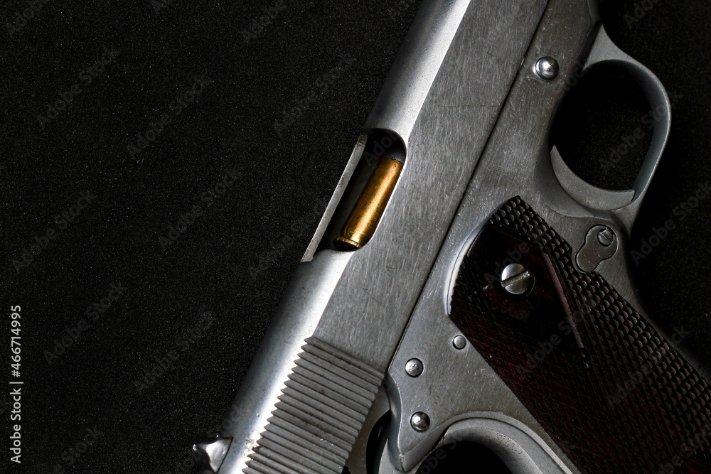 Automatic white gun stainless steel pistol weapon model m1911 with real ...