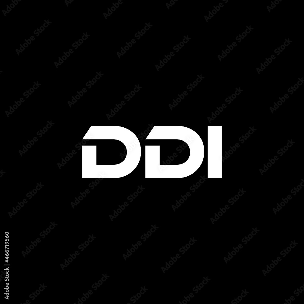 DDI letter logo design with black background in illustrator, vector ...