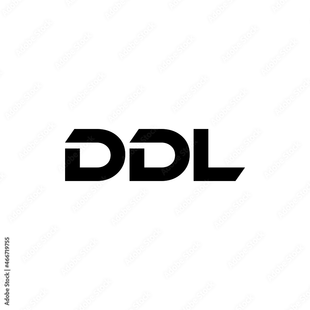 DDL letter logo design with white background in illustrator, vector ...