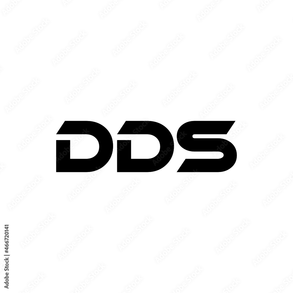 DDS letter logo design with white background in illustrator, vector ...