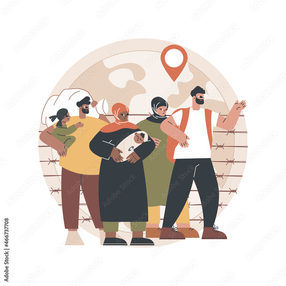 Vettoriale Stock Community migration abstract concept vector ...