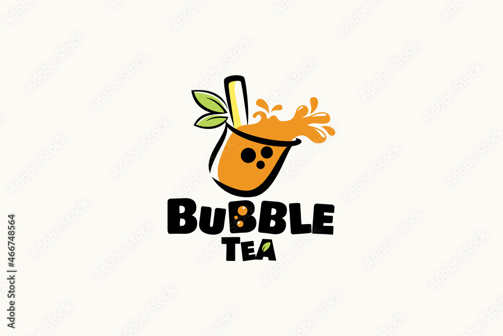 bubble tea logo vector graphic for any business especially for food and ...