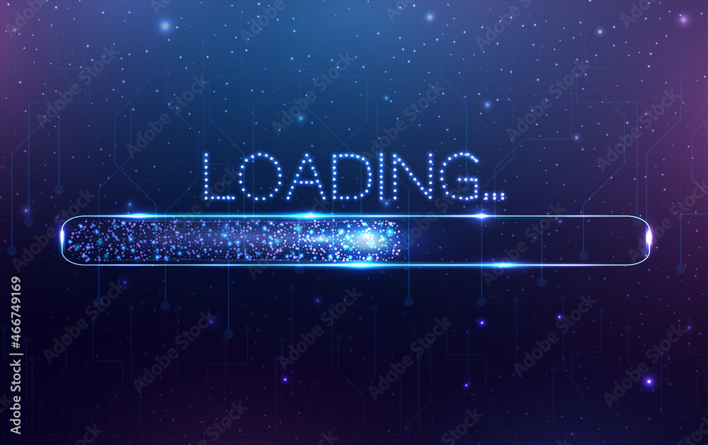 Loading bar, low poly style banner. Abstract modern vector illustration ...