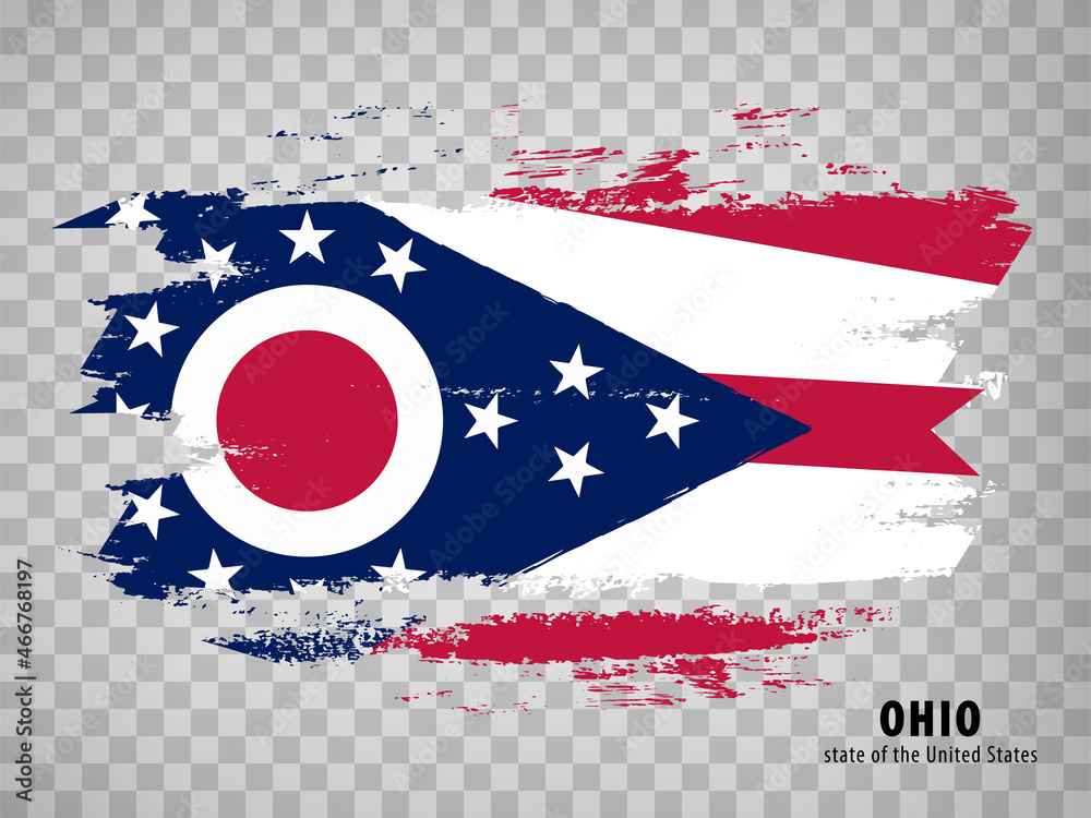 Vecteur Stock Flag of Ohio from brush strokes. United States of America ...