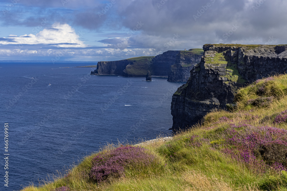 The Wild Atlantic Way, The Cliffs of Moher, The Burren Way hiking trail ...