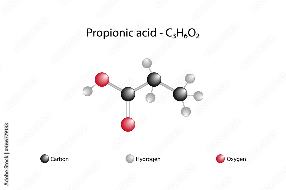 Structural Formula Of Propionic Acid