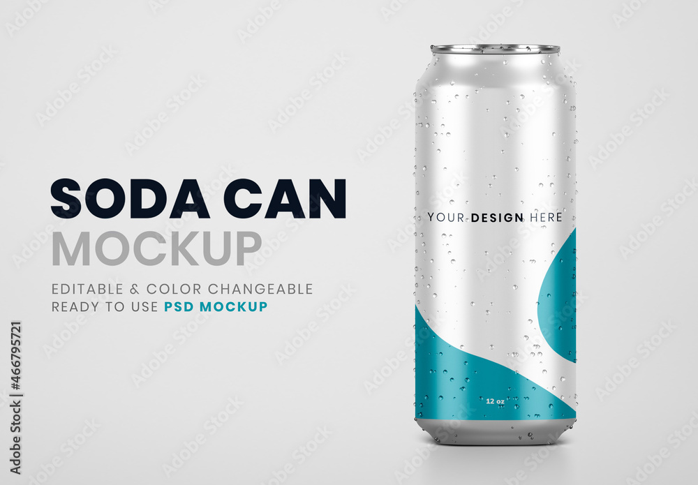 Soda Can Mockup Stock Template | Adobe Stock