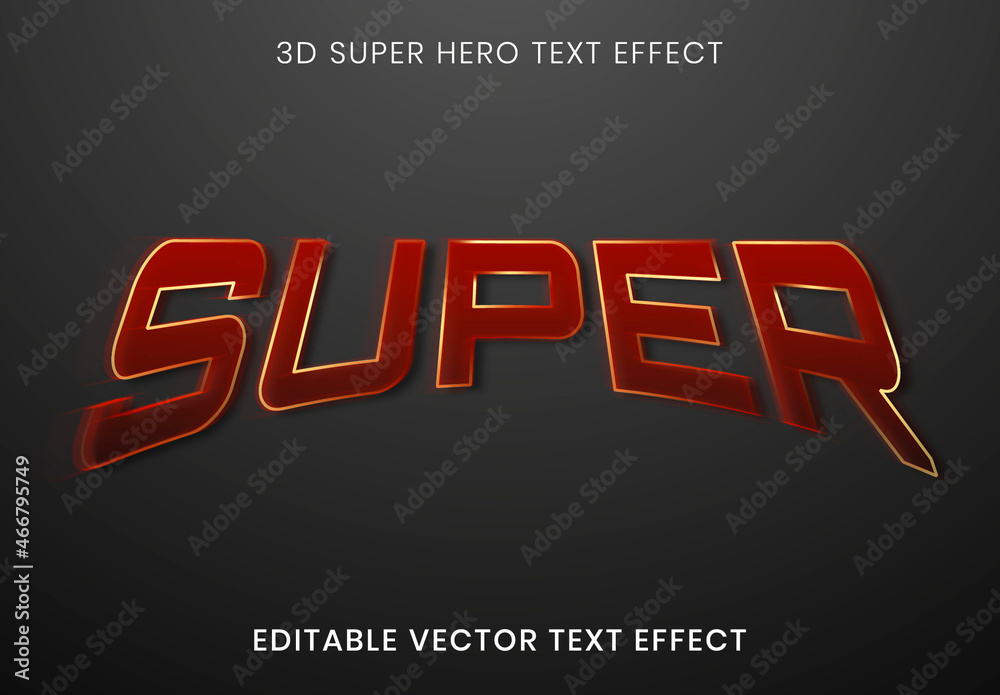 3D Text Effect Layout Stock Template | Adobe Stock