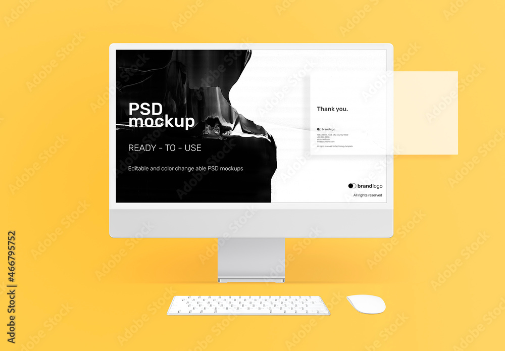 Computer Screen Mockup Stock Template | Adobe Stock