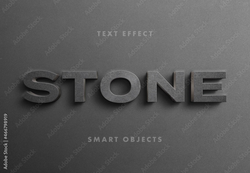 3D Stone Text Effect Mockup Stock Template | Adobe Stock