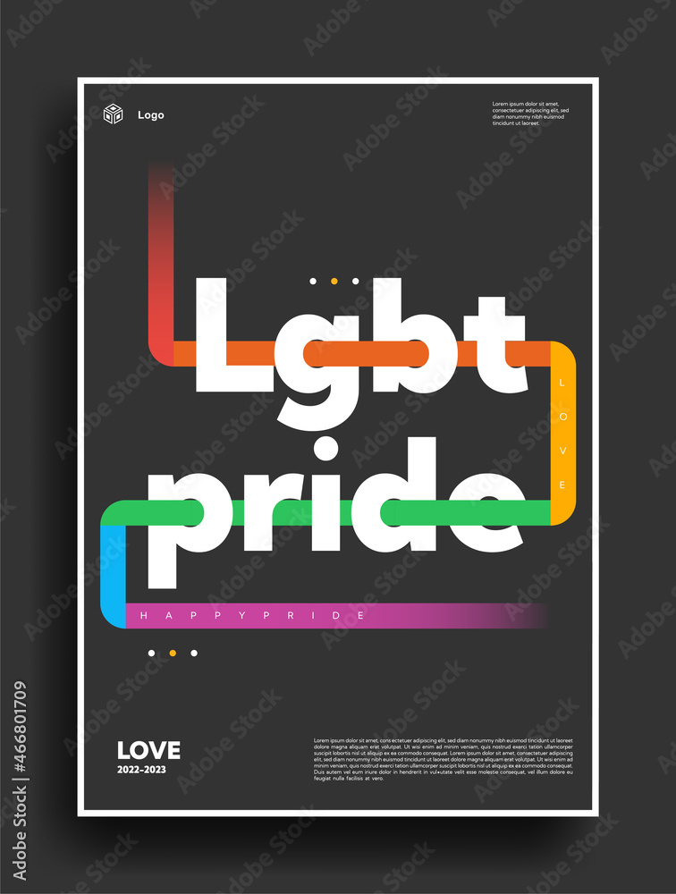 Happy LGBT pride colorful backgrounds with gradient lines for flyer ...