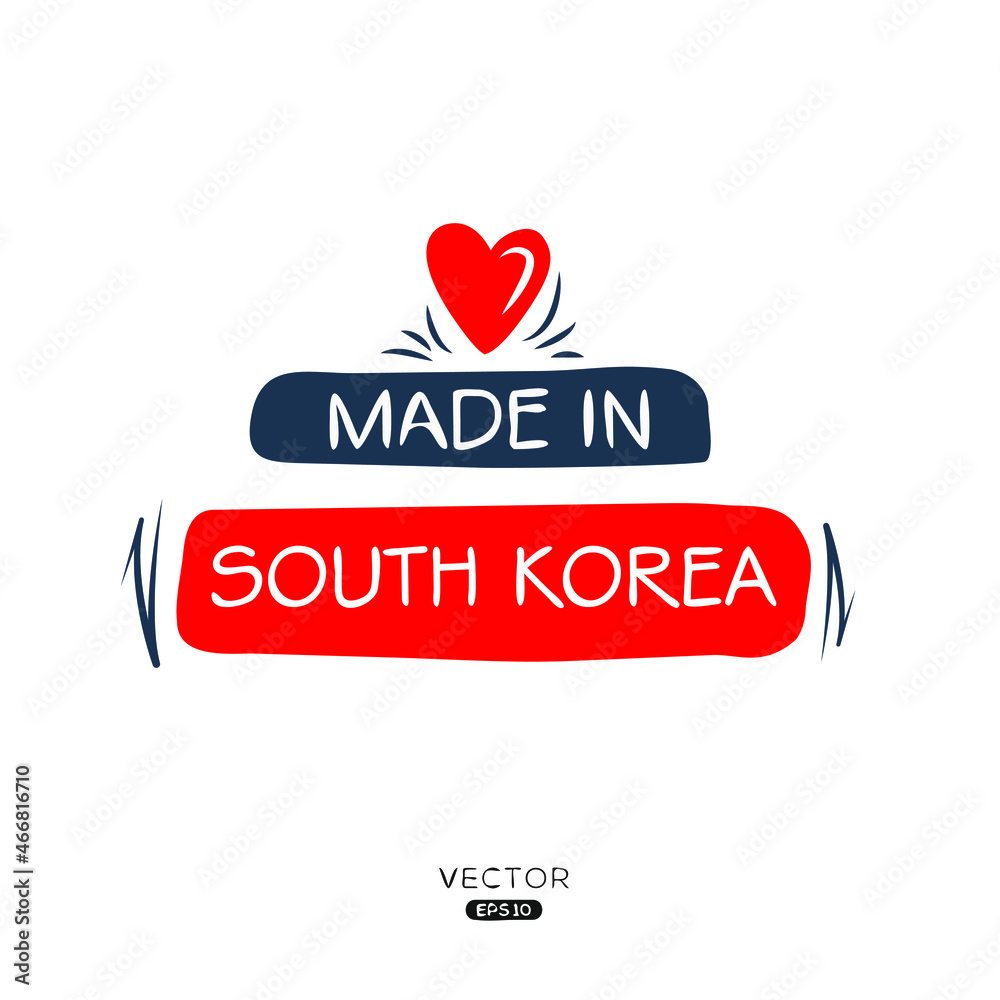 Made in South Korea, vector illustration. Stock Vector | Adobe Stock