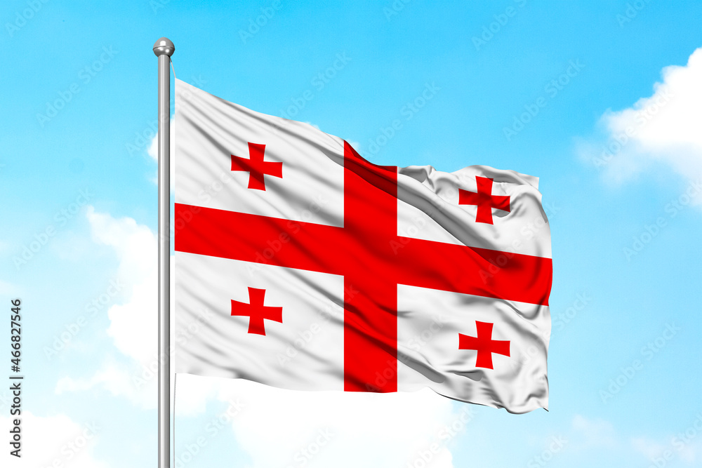 Georgia Flying Flag Stock Illustration | Adobe Stock