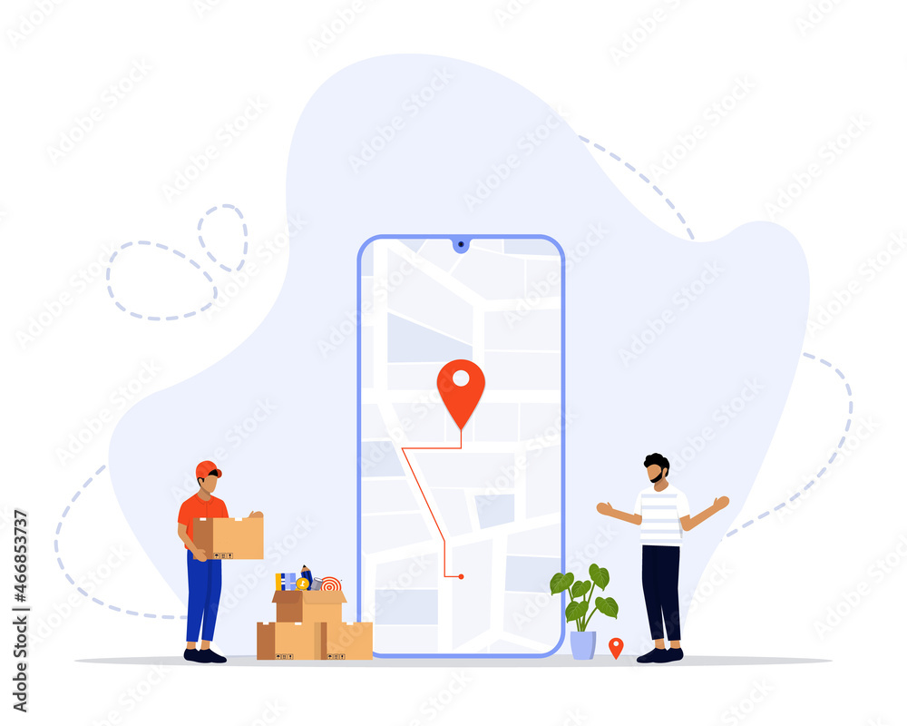 Vector Illustration, Moving Out Concept, Showing people moving out into ...