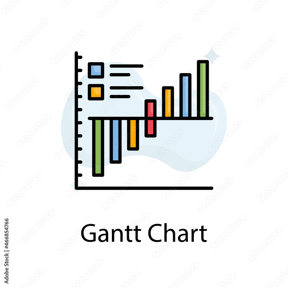 Gantt chart vector fill outline Icon Design illustration. Web Analytics ...