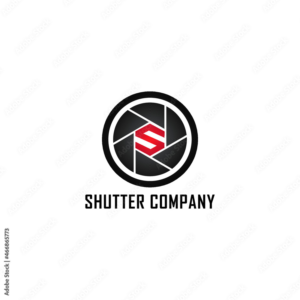 Red Shutter Logo applied for photography logo design inspiration. Stock ...