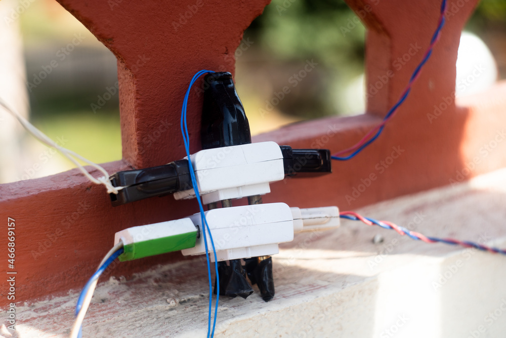 harzardous electrical plug connections with multiple outlets which ...