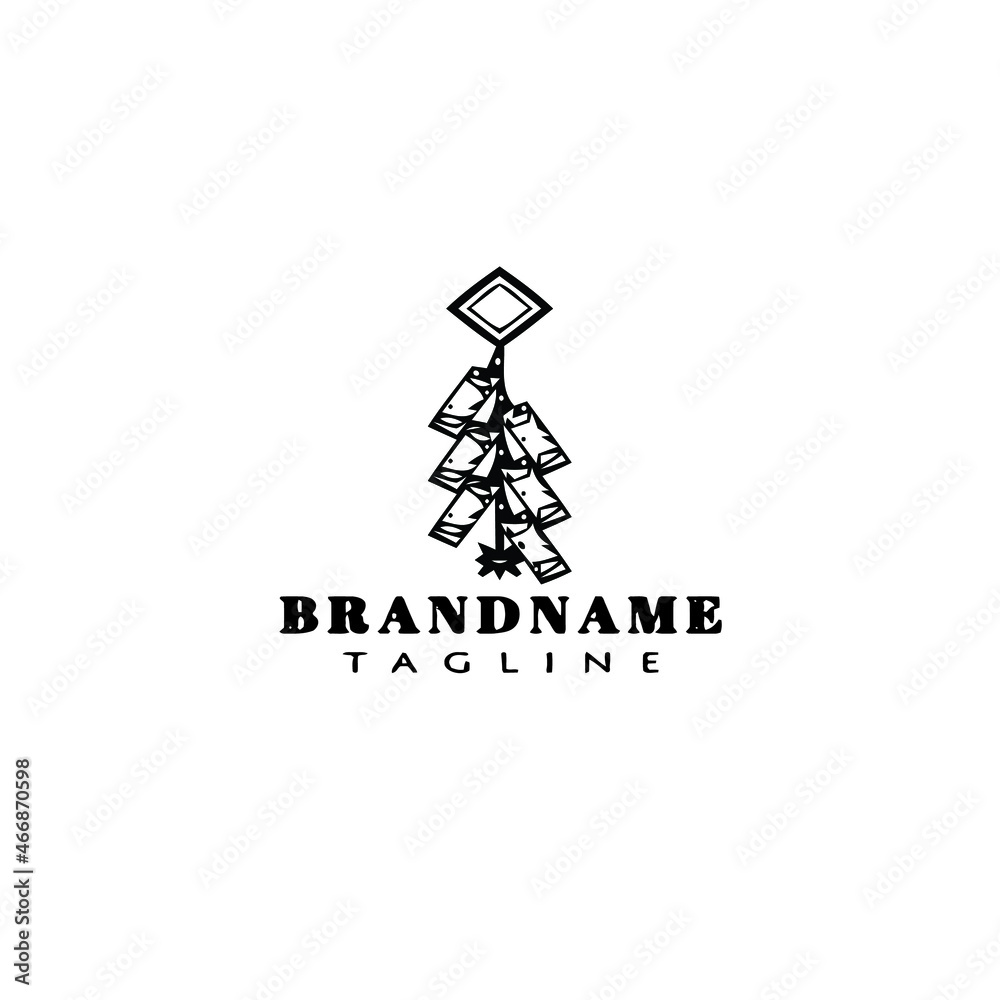 cute fire cracker logo cartoon icon design template black isolated ...