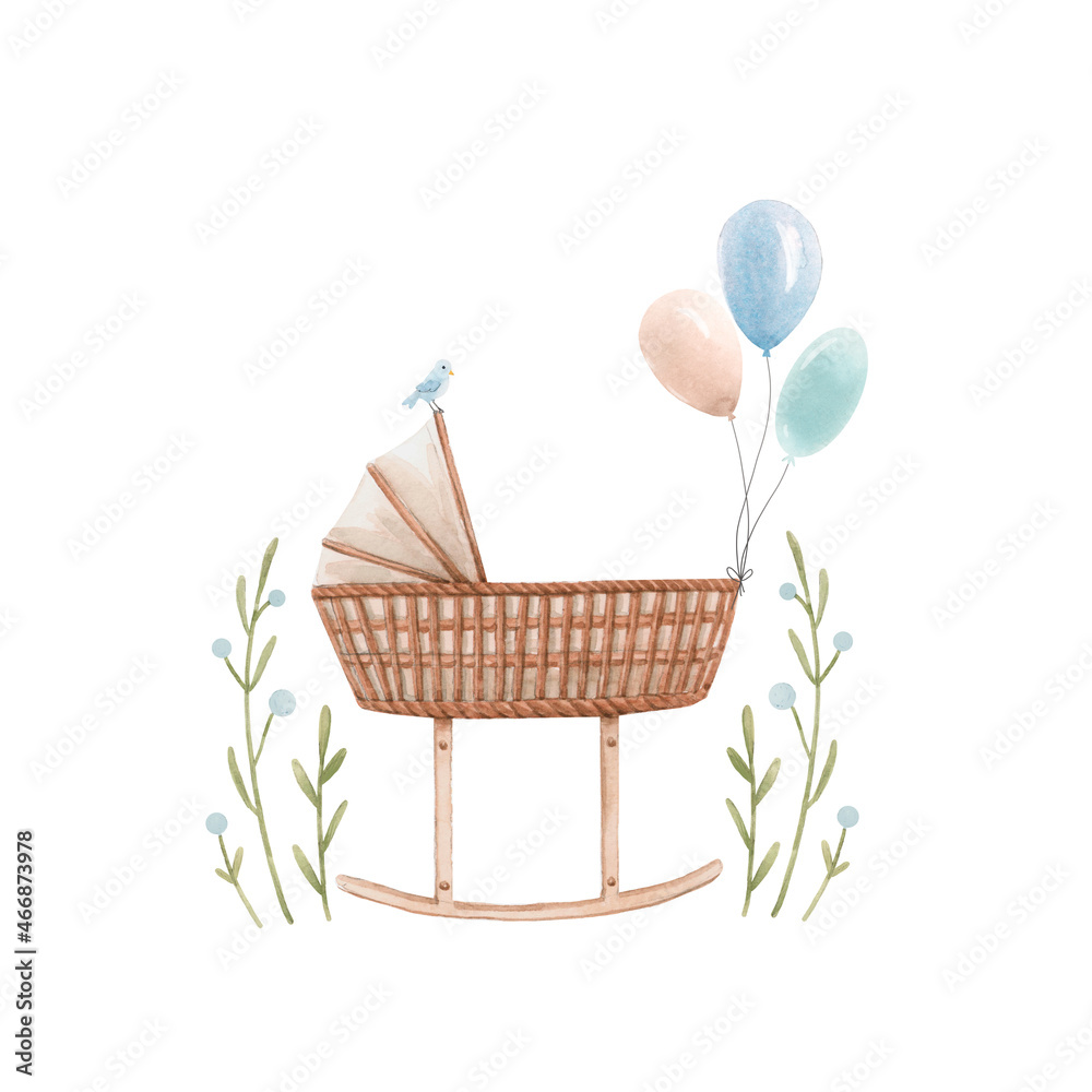 Baby Cradle Clipart