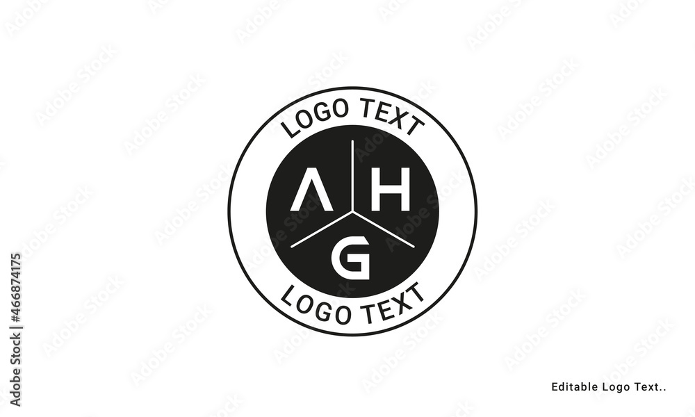 Vintage Retro AHG Letters Logo Vector Stamp Stock Vector | Adobe Stock