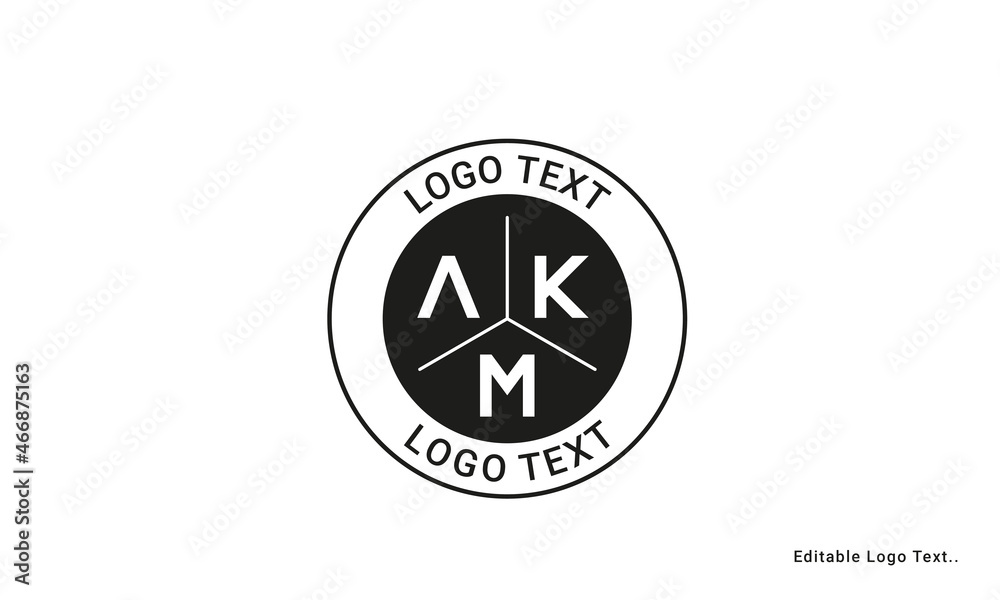 Vintage Retro AKM Letters Logo Vector Stamp Stock Vector | Adobe Stock