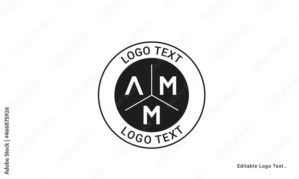 Vintage Retro AMM Letters Logo Vector Stamp Stock Vector | Adobe Stock
