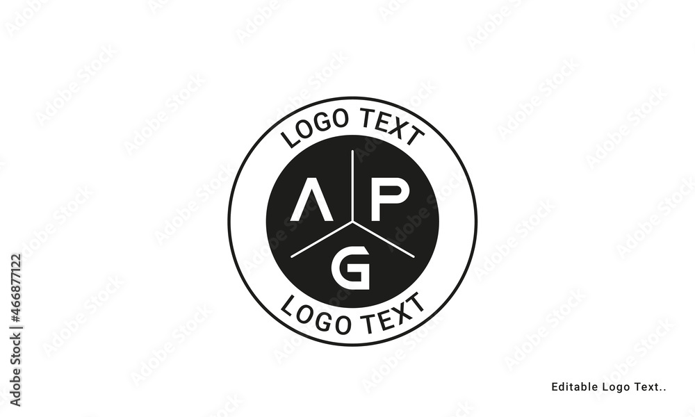 Vintage Retro APG Letters Logo Vector Stamp Stock Vector | Adobe Stock