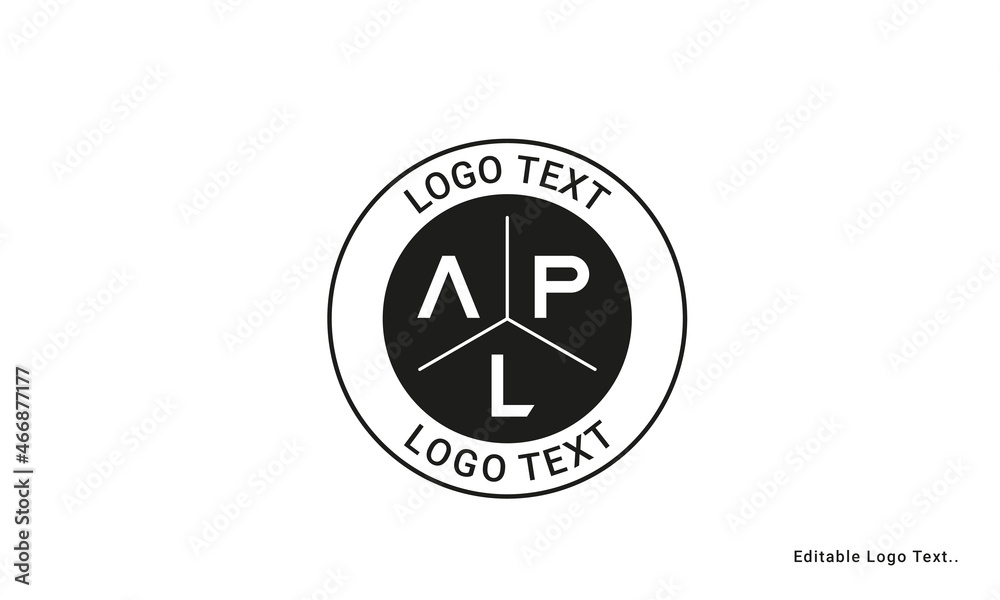 Vintage Retro APL Letters Logo Vector Stamp Stock Vector | Adobe Stock