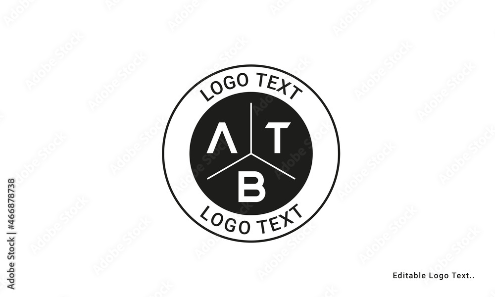 Vintage Retro ATB Letters Logo Vector Stamp Stock Vector | Adobe Stock